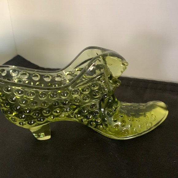 Fenton | Accents | Fenton Green Glass Shoe | Poshmark